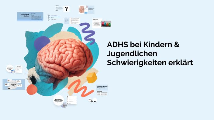 Das Gehirn von Menschen mit ADHS und die Wirkungsweise von Ritalin by ...
