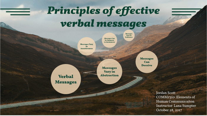 Principles of effective verbal messages by Jordan Scott on Prezi