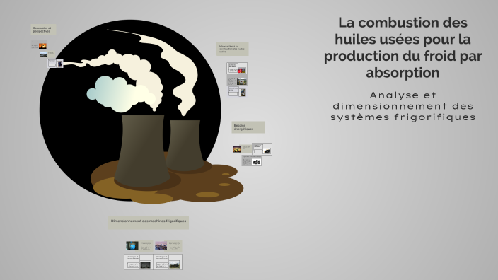 La combustion des huiles usées pour la production du froid par ...