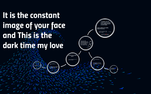It is the constant image of your face and This is the dark t by david ...