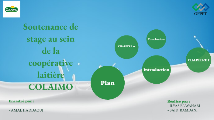 soutenance de stage au sein de la coopérative laitière COLAIMO by ...
