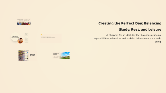 Creating the Perfect Day: Balancing Study, Rest, and Leisure by Дана ...