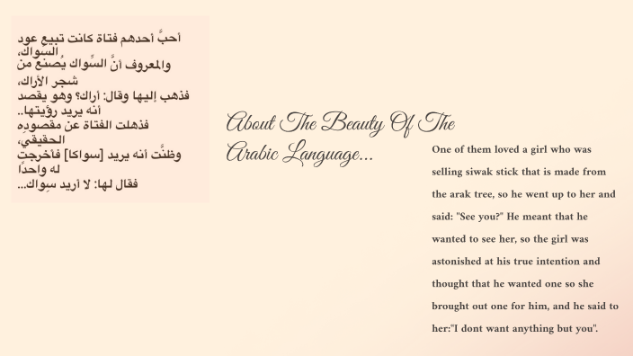 About the Beauty Of The Arabic Language by Reel Elawad on Prezi