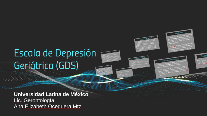 Escala de Depresión Geriátrica (GDS) by ana elizabeth oceguera martinez ...