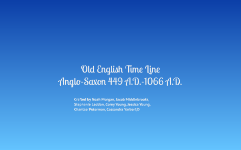 Old English Time Line by Noah Morgan on Prezi