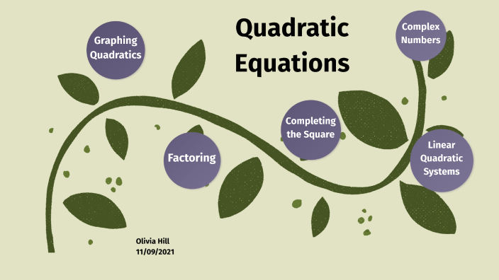 Quadratic Equations Project by Olivia Hill on Prezi