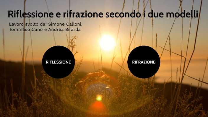 Riflessione e rifrazione secondo i due modelli by Simone Calloni on Prezi