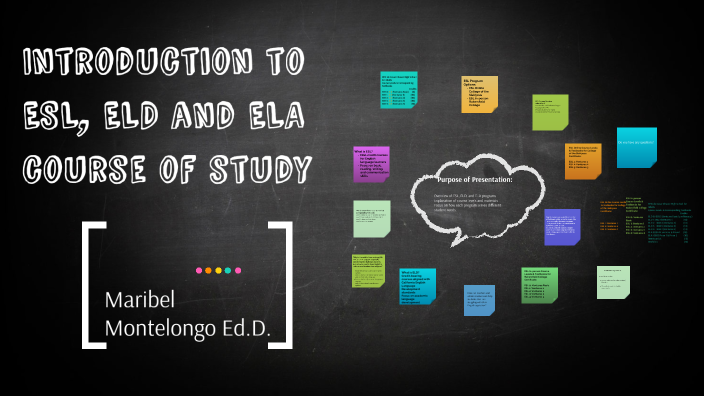 Introduction to ESL, ELD and ELA course of study by on Prezi