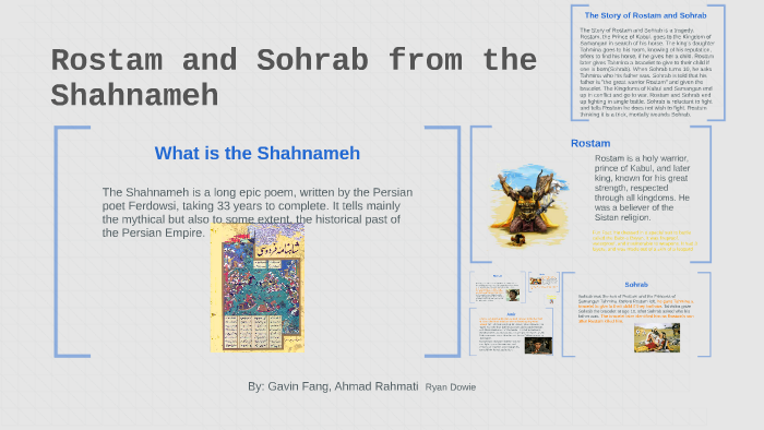 Rostam and Sohrab from the Shahnameh by Gavin Fang on Prezi