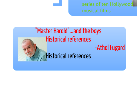 English oral activity: "master Harold"...and the boys by Monica Zumbado ...