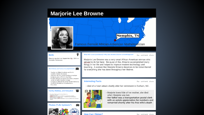 Marjorie Lee Browne by Kami Eller on Prezi