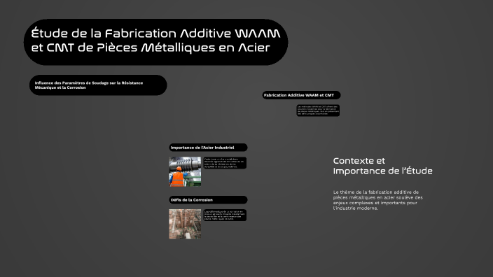 Étude de la Fabrication Additive WAAM et CMT de Pièces Métalliques en ...
