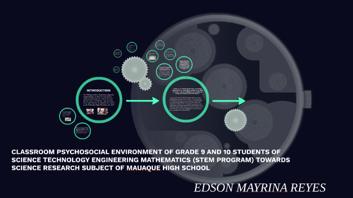 CLASSROOM PSYCHOSOCIAL ENVIRONMENT OF GRADE 9 AND 10 STUDENT by Edson ...