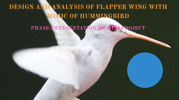 Design And Analysis Of Flapper Wing With Mimic Of Hummingbird by GANTI ...