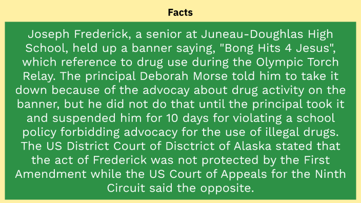 Morse v. Frederick by Anh Le on Prezi