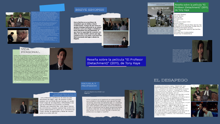 Reseña sobre la película “El Profesor (Detachment)” (2011), de Tony ...