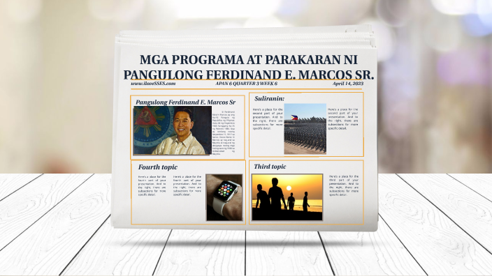 MGA PROGRAMA AT PATAKARAN NI PANGULONG FERDINAND E. MARCOS by Lalaine ...