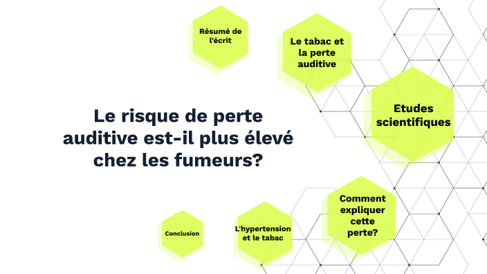 Le risque de perte auditive est-il plus élevé chez les fumeurs?tabac by SIMAR Isabelle on Prezi