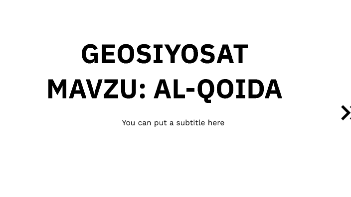 GEOSIYOSAT MAVZU: AL-QOIDA by ima ima on Prezi