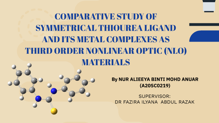 COMPARATIVE STUDY OF SYMMETRICAL THIOUREA LIGAND AND ITS METAL ...