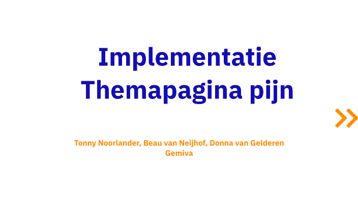 Implementatie Themapagina pijn by Donna Van Gelderen on Prezi