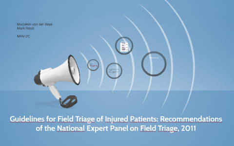 Guidelines for Field Triage of Injured Patients: Recommendat by Soa ...