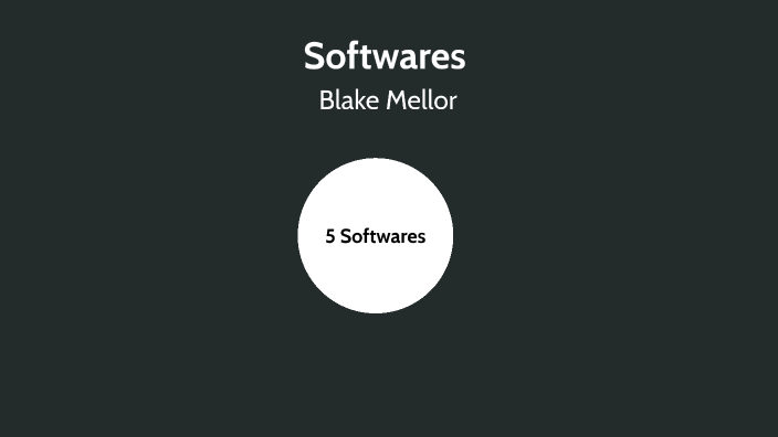 5 Softwares by BLAKE MELLOR on Prezi