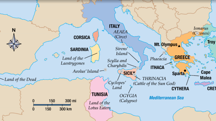 Odysseus' path by Christopher Green on Prezi