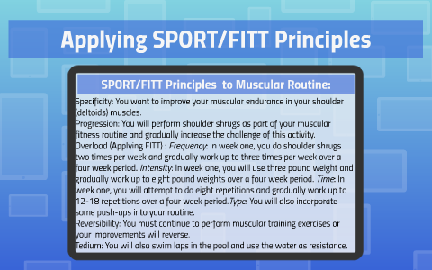 Applying SPORT/FITT Principles by Candace Evans on Prezi