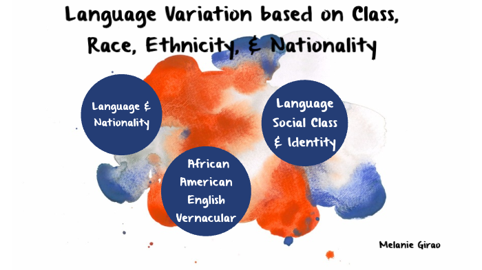 Language, Identity, and Ideology II: Variations in Class, "Race ...