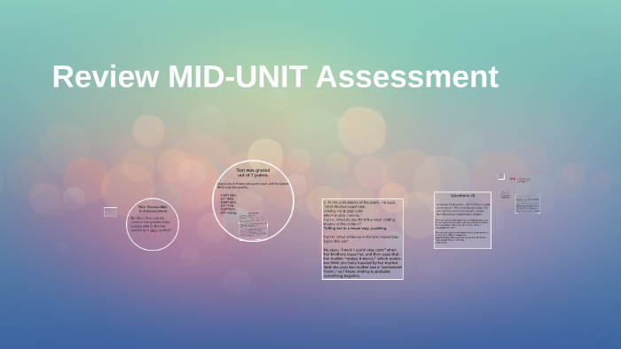 Review MID-UNIT Assessment by Christina Kiousenterlis on Prezi