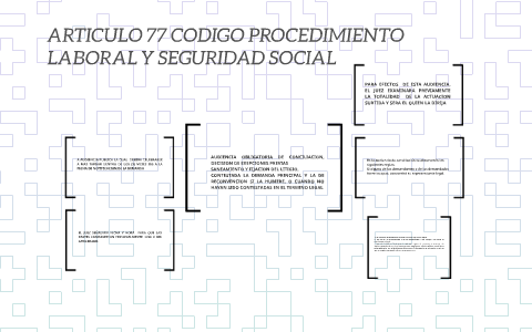 ARTICULO 77 CODIGO PROCEDIMIENTO LABORAL Y SEGURIDAD SOCIAL by Carolina ...
