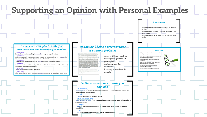 Supporting an Opinion with Personal Examples by Luis Chumbe on Prezi