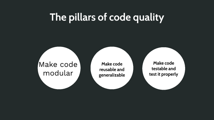 The pillars of code quality by husein nnnn on Prezi