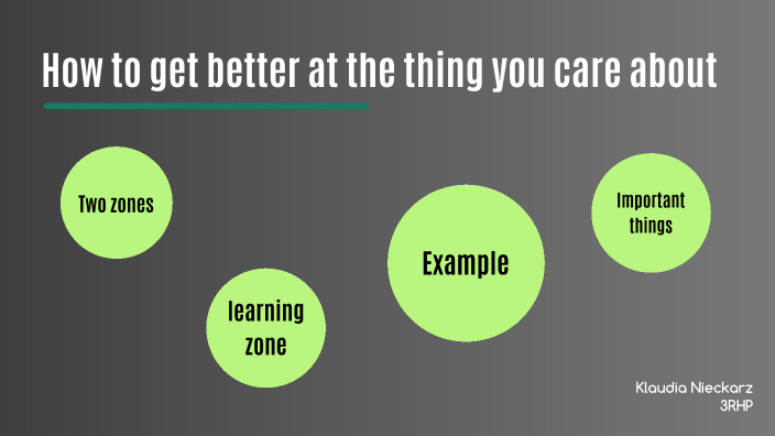 How to get better at the things you care about by Klaudia Nieckarz on Prezi