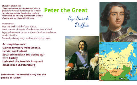 Peter the Great by Sarah Duffus on Prezi