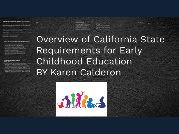 Overview of California State Requirements for Early Childhood Education ...