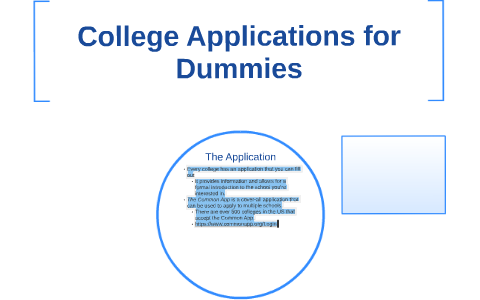 How to Apply to College: For Dummies by Tim Foote on Prezi
