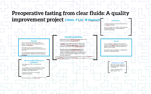 Preoperative fasting from clear fluids: A quality improvemen by Samuel Kent
