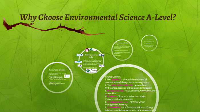 Why Choose Environmental Science A-Level? by Jonny Clayton on Prezi