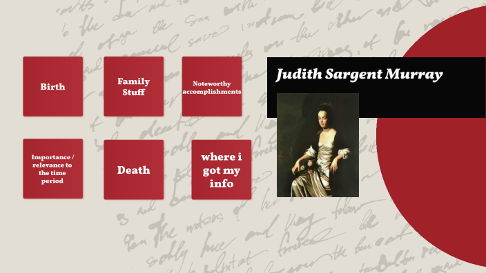 Judith Sargent Murray by mya phillips on Prezi