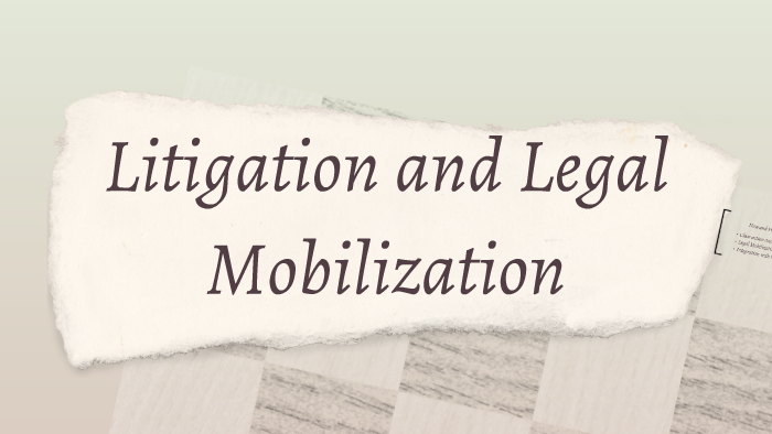 Litigation and Legal Mobilization by Julia Paulescu on Prezi