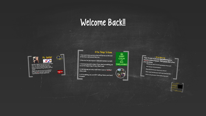 Welcome Back!! by Rachael Brown on Prezi