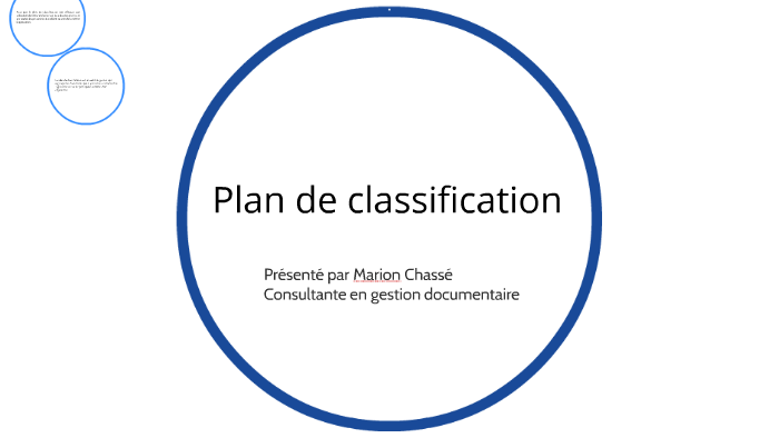 Plan de classification by Marion Chassé on Prezi