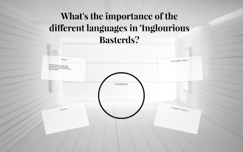 What's the importance of the different languages in 'Inglori by ...