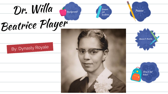 Dr. Willa Beatrice Player by Dynasty Royale on Prezi
