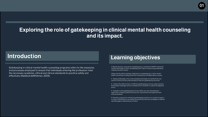 Gatekeeping in Clinical Mental Health Counseling: Ensuring Competence ...