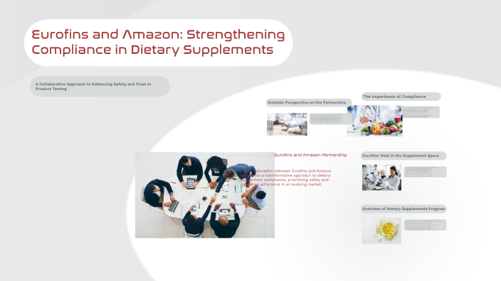 Eurofins and Amazon: Strengthening Compliance in Dietary Supplements by Amy Knock on Prezi