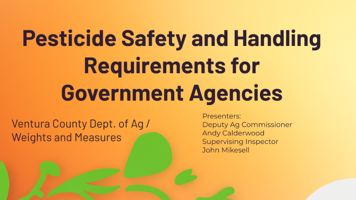 Basic Pesticide Safety and Pesticide Handling Requirements for ...
