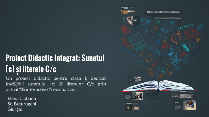 Proiect Didactic Integrat: Sunetul [c] și literele C/c by Elena Coteanu ...